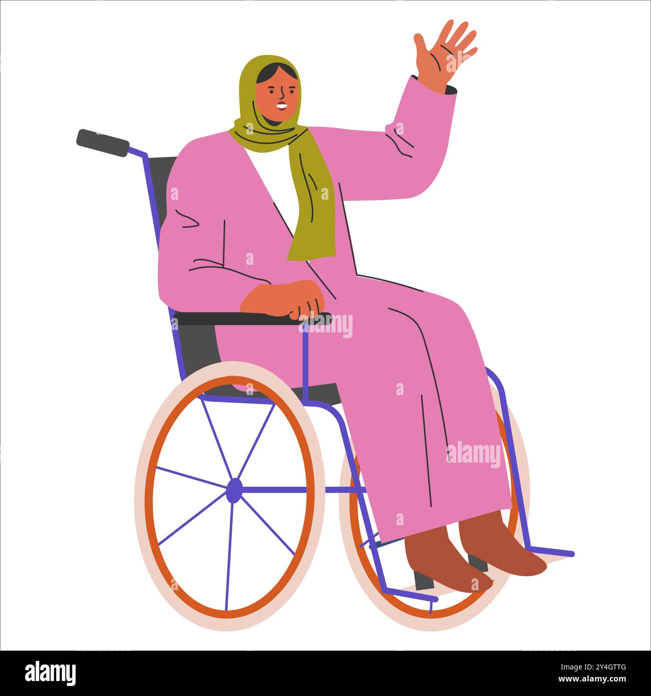Inclusive businesswoman concept. A confident woman in a wheelchair with ...