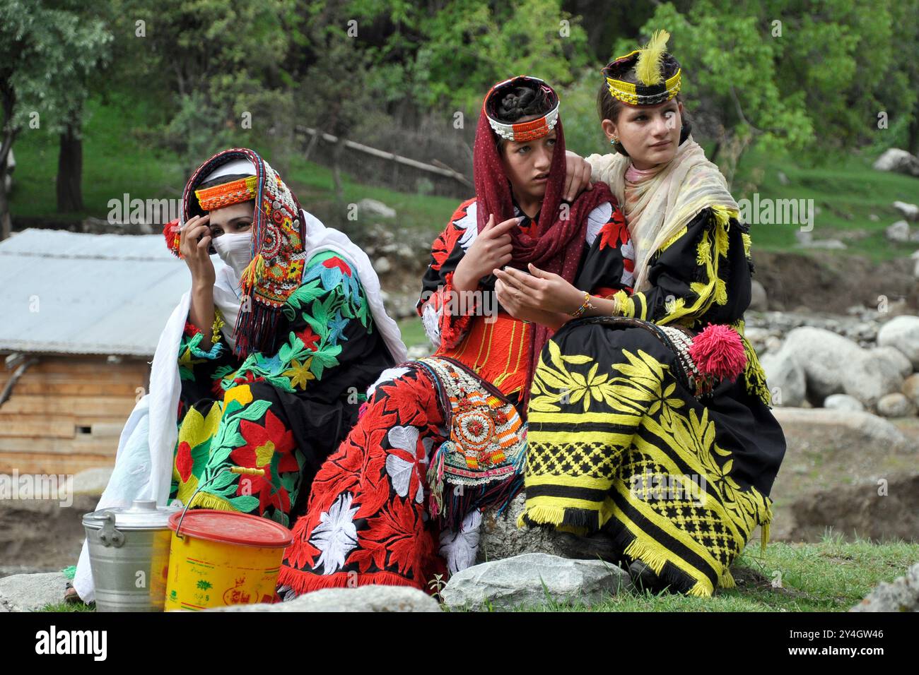 Pakistan, Bumburet valley, Chilan Loshi festivn Stock Photo - Alamy
