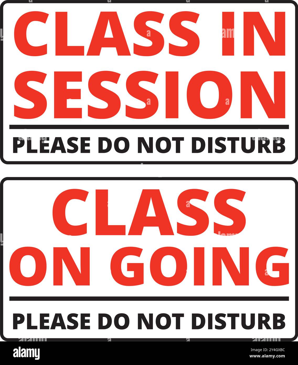 Red sign with white letters with instructions Stock Vector Images - Alamy