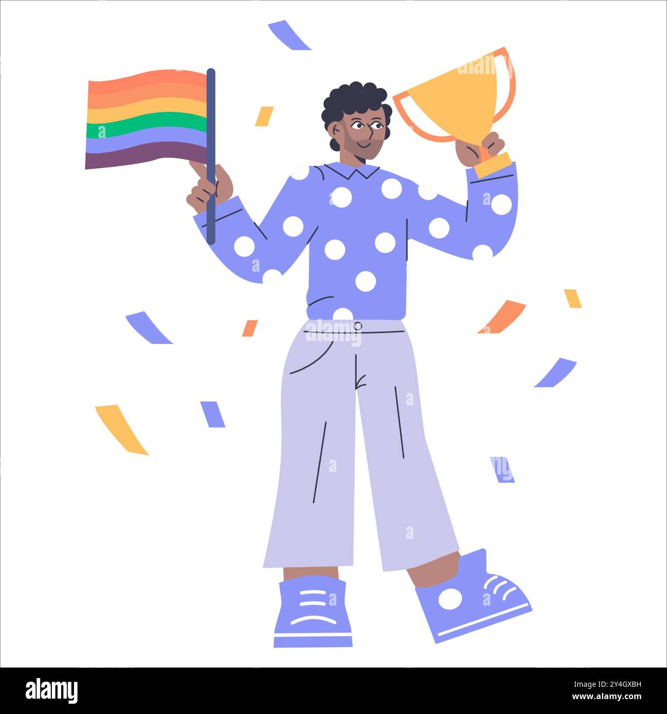 Inclusive leadership concept. Confident businessman championing ...