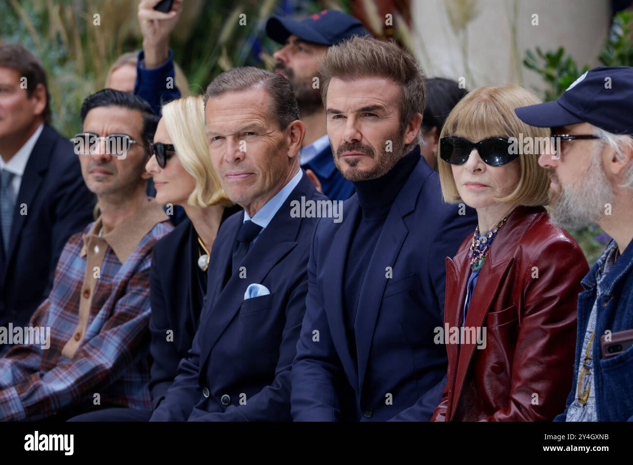 Boss CEO Daniel Grieder, David Beckham and Anna Wintour at the Boss ...