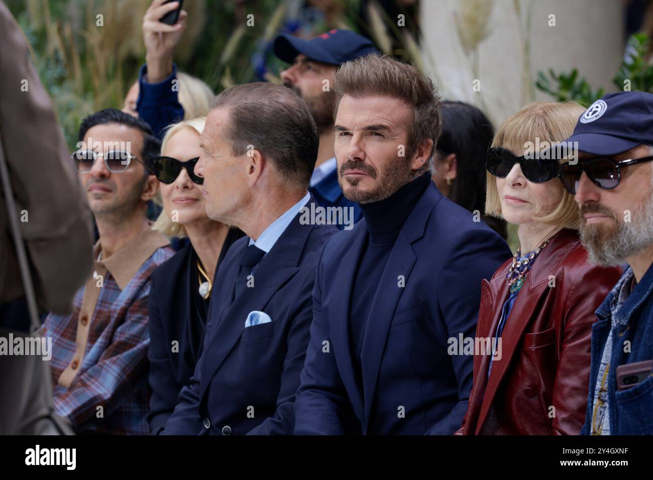 Boss CEO Daniel Grieder, David Beckham and Anna Wintour at the Boss ...