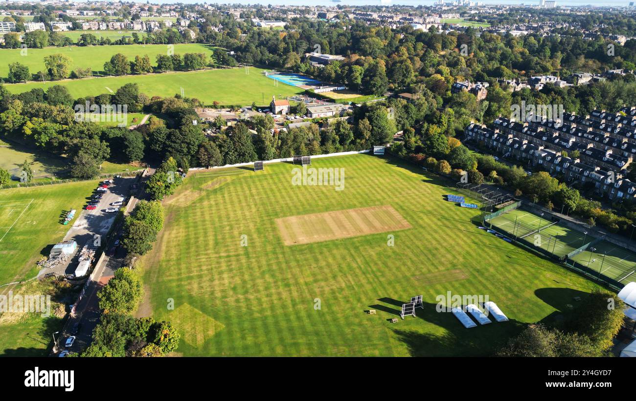 Aerial view of the Grange Cricket ground, Stockbridge, Inverleith ...