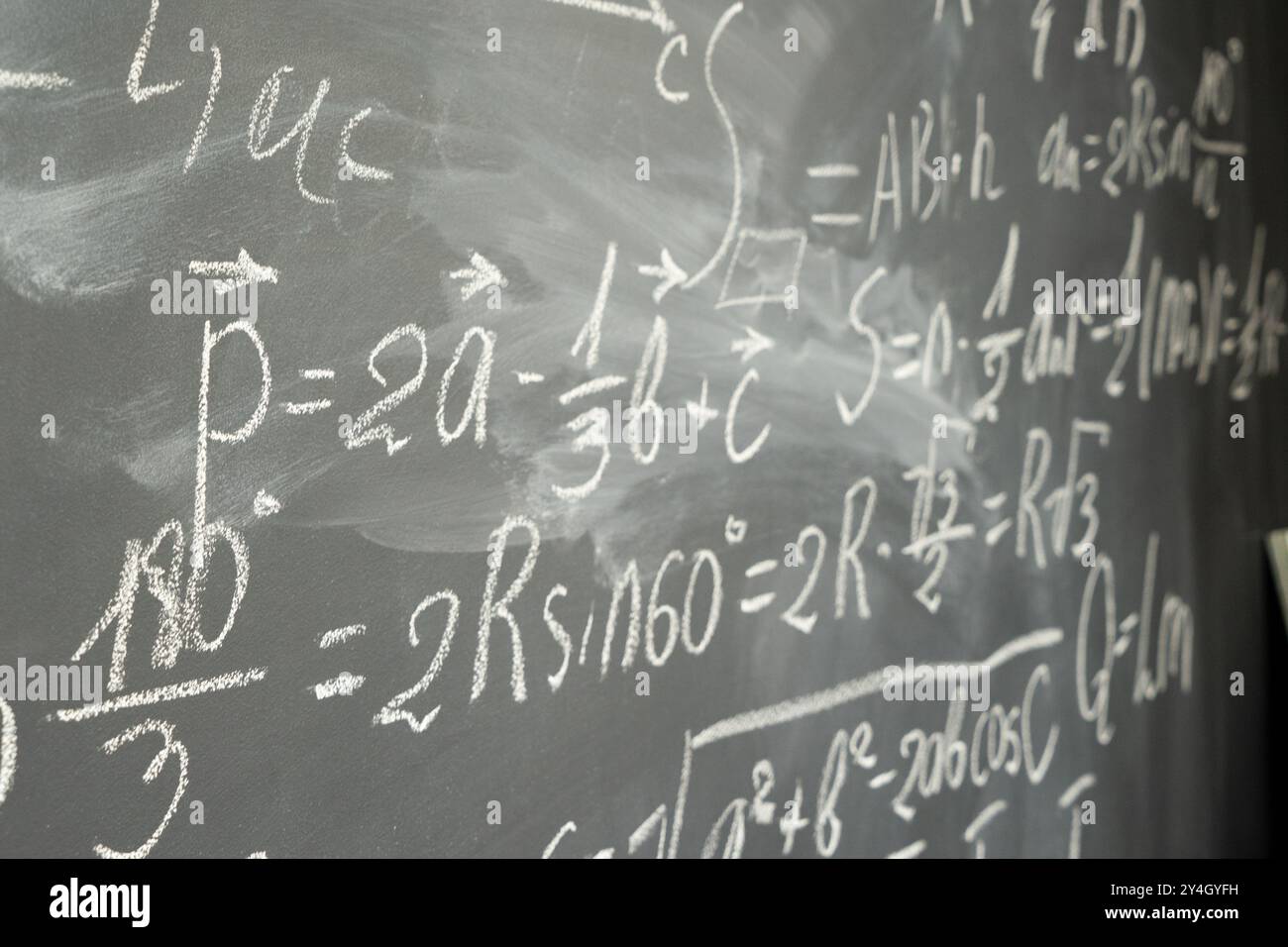 math formulas on black board Stock Photo - Alamy