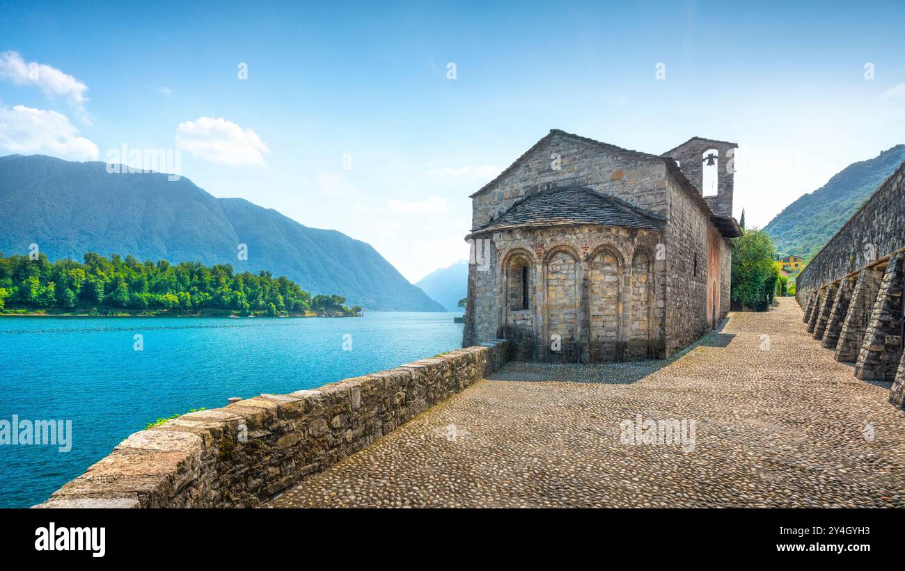 San Giacomo church Church along the shores of Lake Como. Ossuccio ...