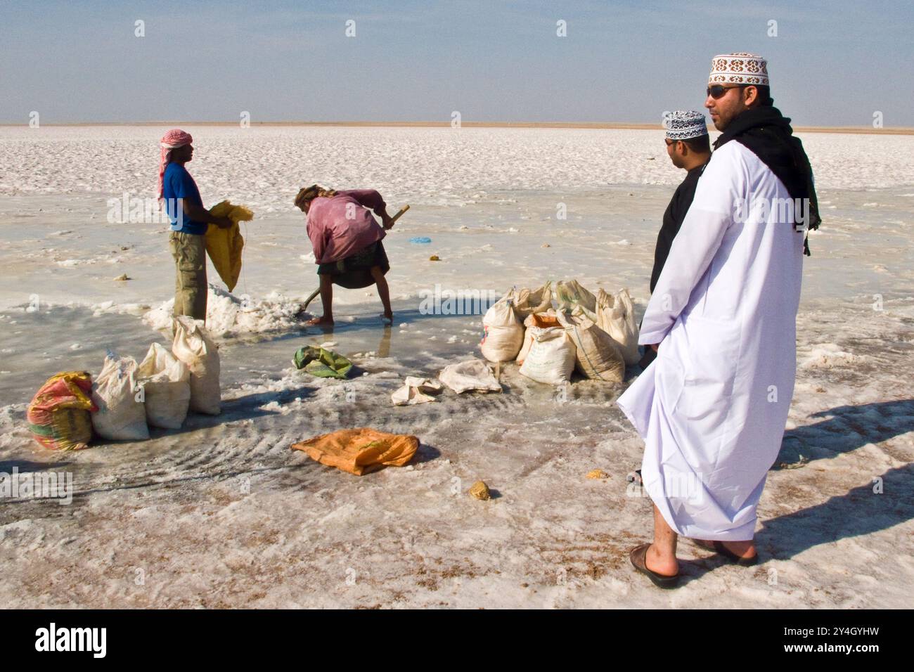 Mahoot salt flats, Sultanate of Oman Stock Photo - Alamy