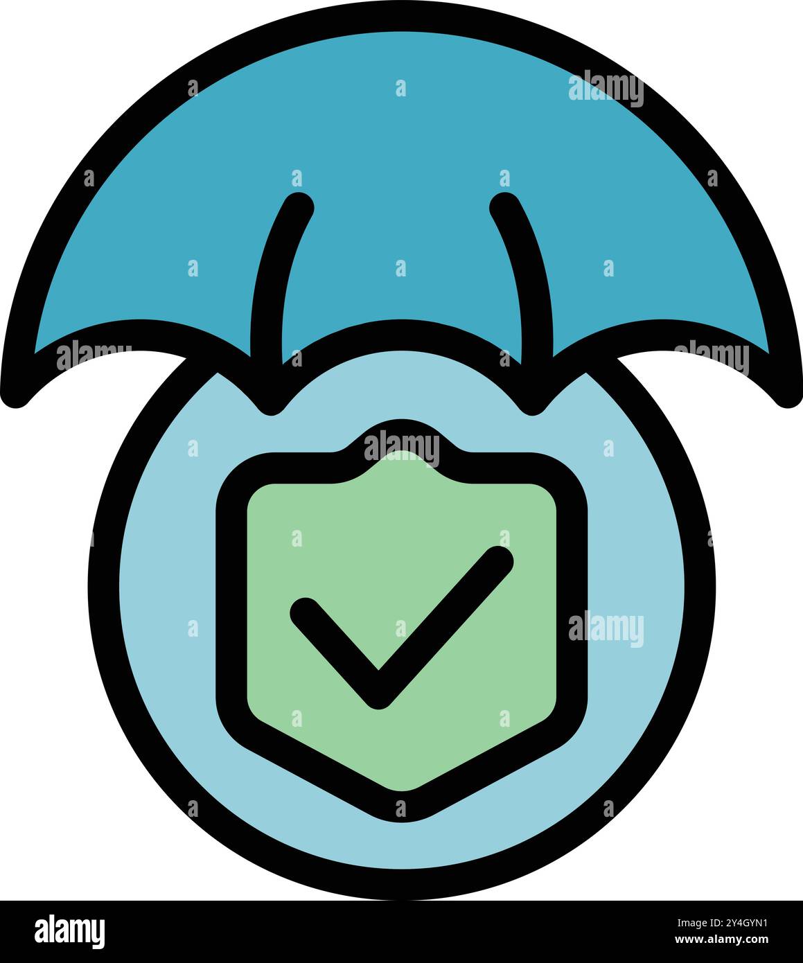 Insurance policy providing protection with check mark symbol for ...