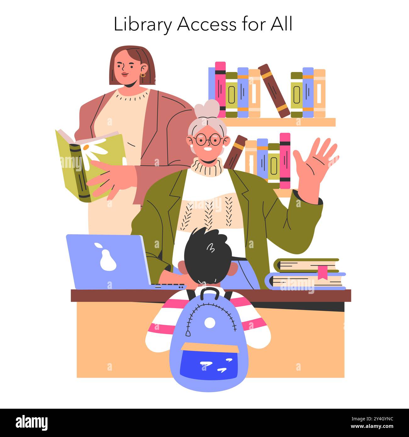 Lecturer reading library Stock Vector Images - Alamy
