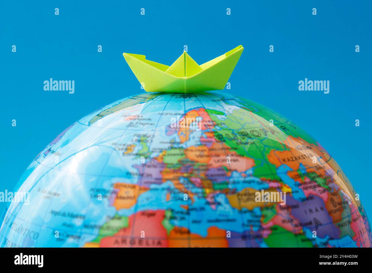 Colorful ship sailing the seas of the world Stock Photo - Alamy