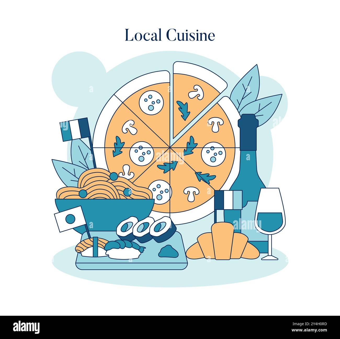 World Tourism Day concept. Celebrating diverse food cultures with ...