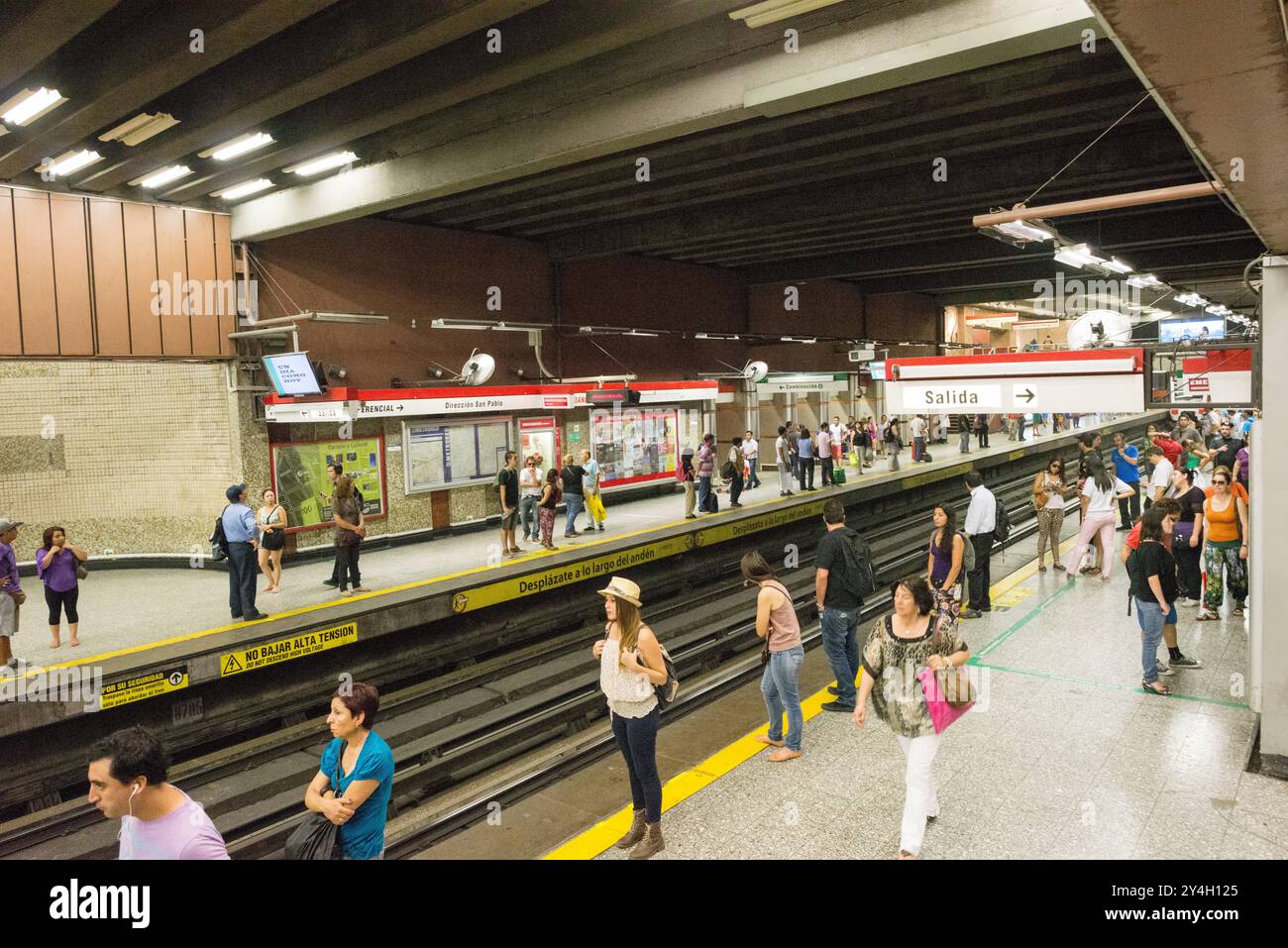 SANTIAGO, Chile — The platform of Plaza de Armas Metro Station serves ...