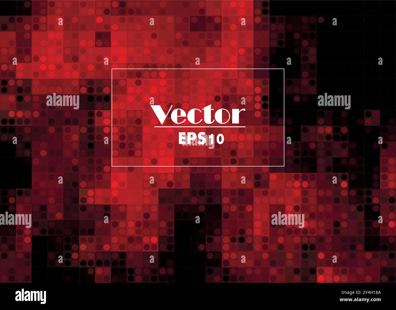 A red and black pixelated background with red squares. The squares are ...