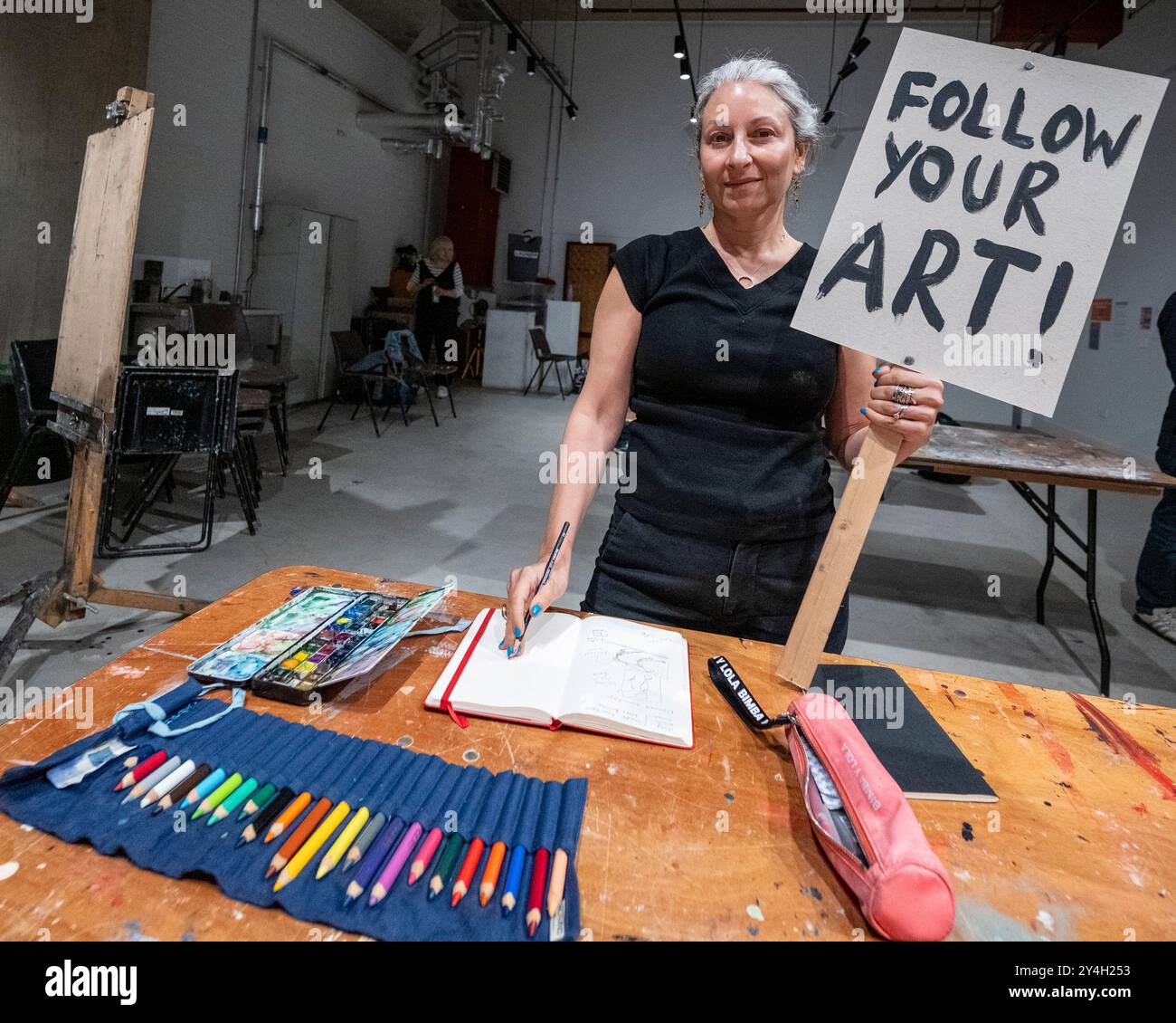 London, UK. 18 September 2024. A student during a class at The Art ...