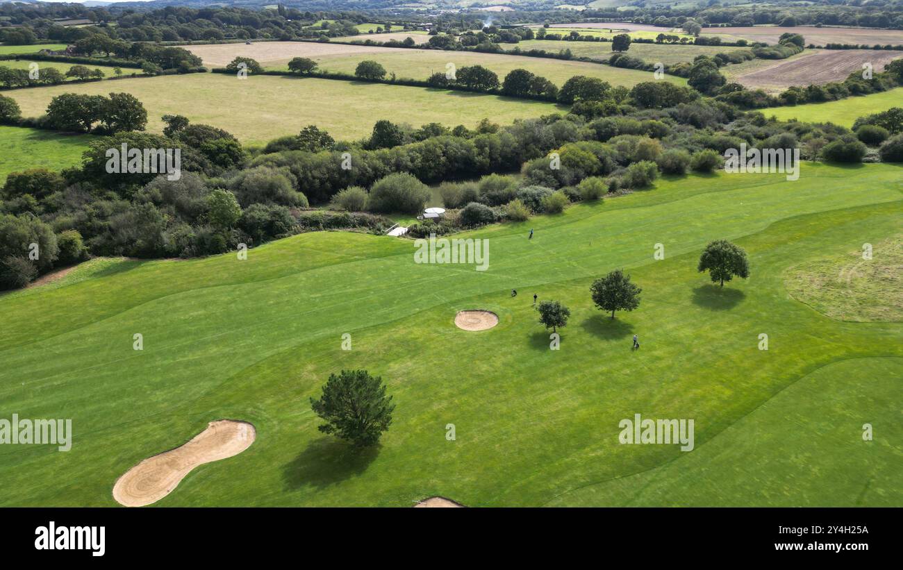Aerial views above Mid Sussex Golf Club Stock Photo - Alamy
