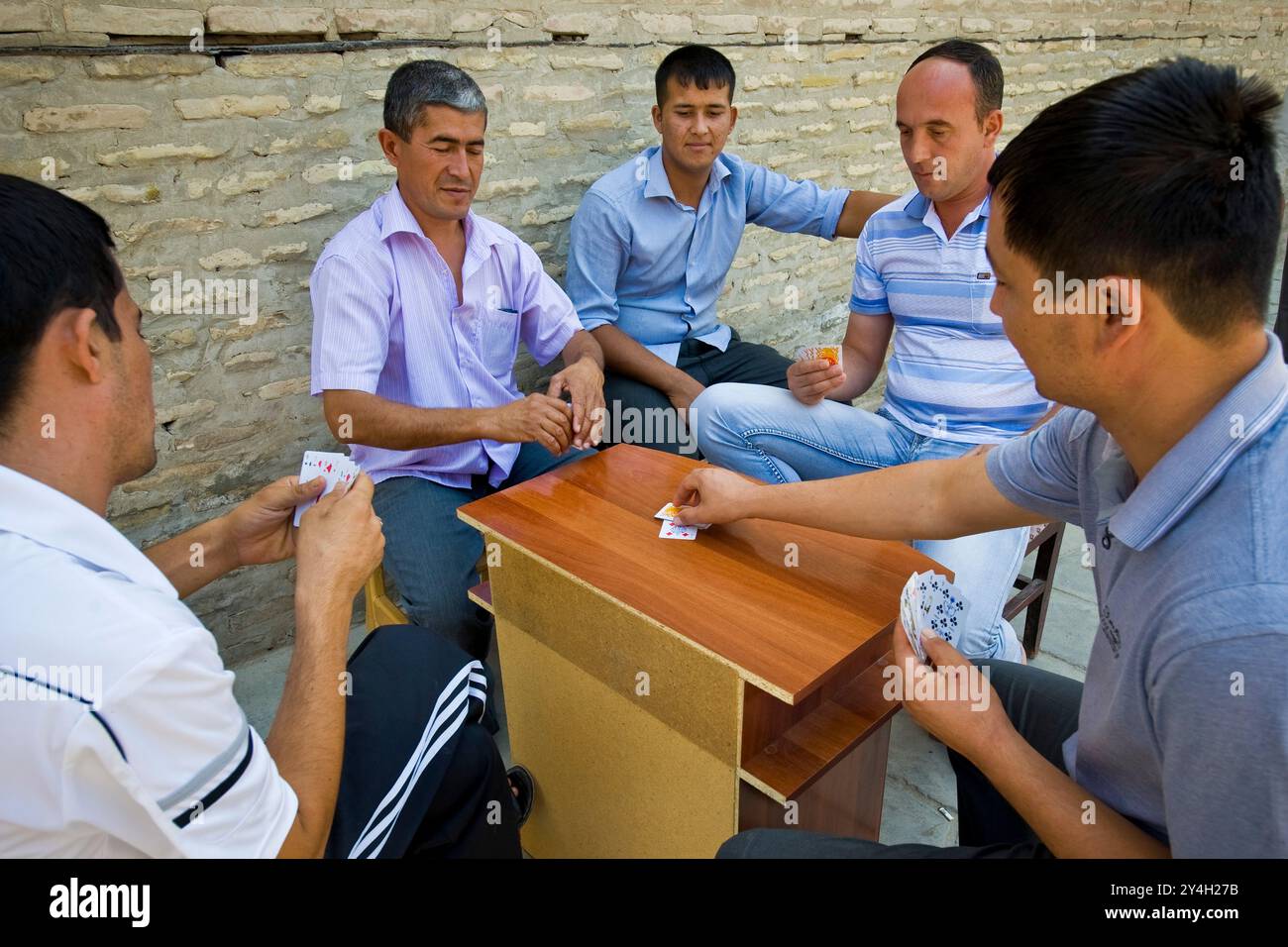 Uzbekistan, Bukhara, The Card Players Stock Photo - Alamy