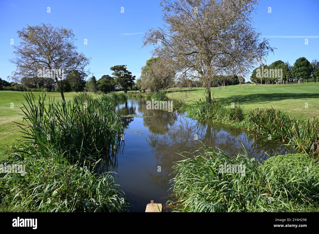 English Countryside scene with water Stock Photo - Alamy