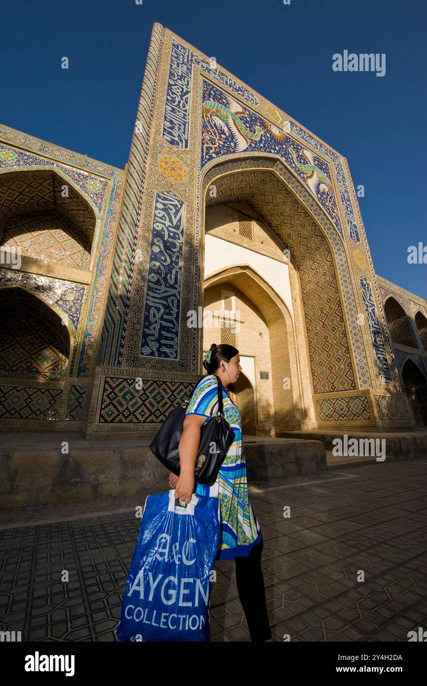 Uzbekistan, Bukhara, Nodir Devon Begi madrasah Stock Photo - Alamy