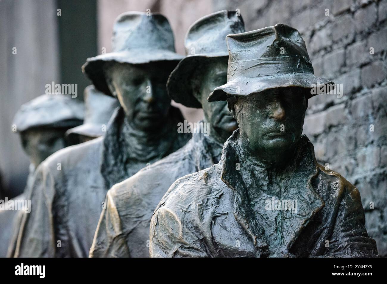 WASHINGTON DC, United States — Bronze statues depicting men in a bread ...