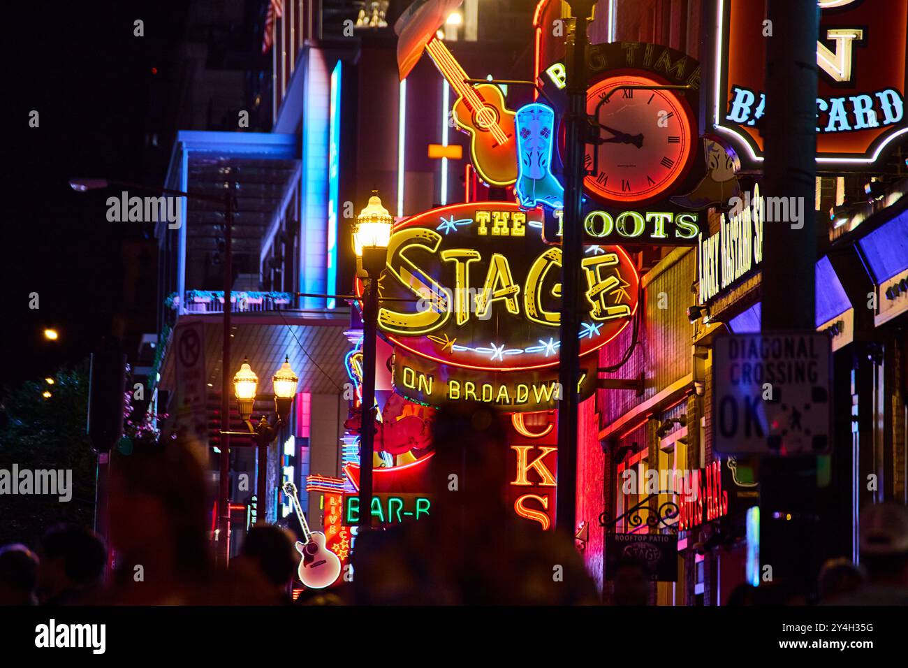 Neon Signs and Nightlife on Broadway Nashville Eye-Level Immersion ...