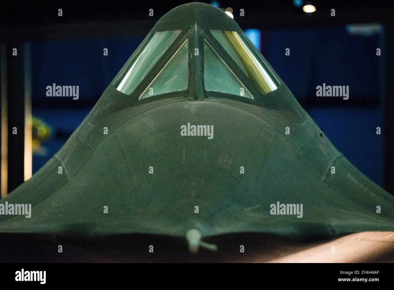 The cockpit of the Lockheed SR-71 Blackbird on display at the ...