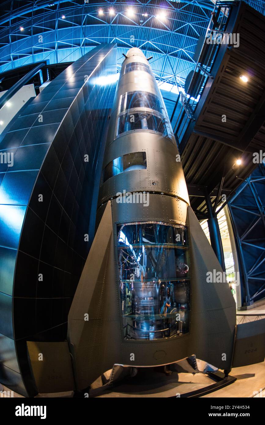 A Redstone PGM-11 nuclear missile on display at the Smithsonian ...