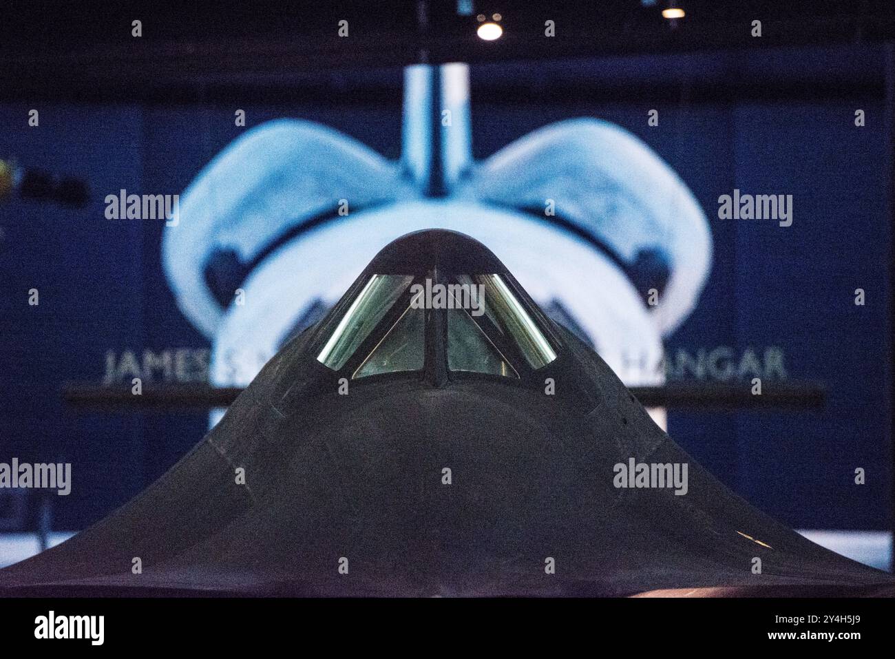 The cockpit of the Lockheed SR-71 Blackbird on display at the ...