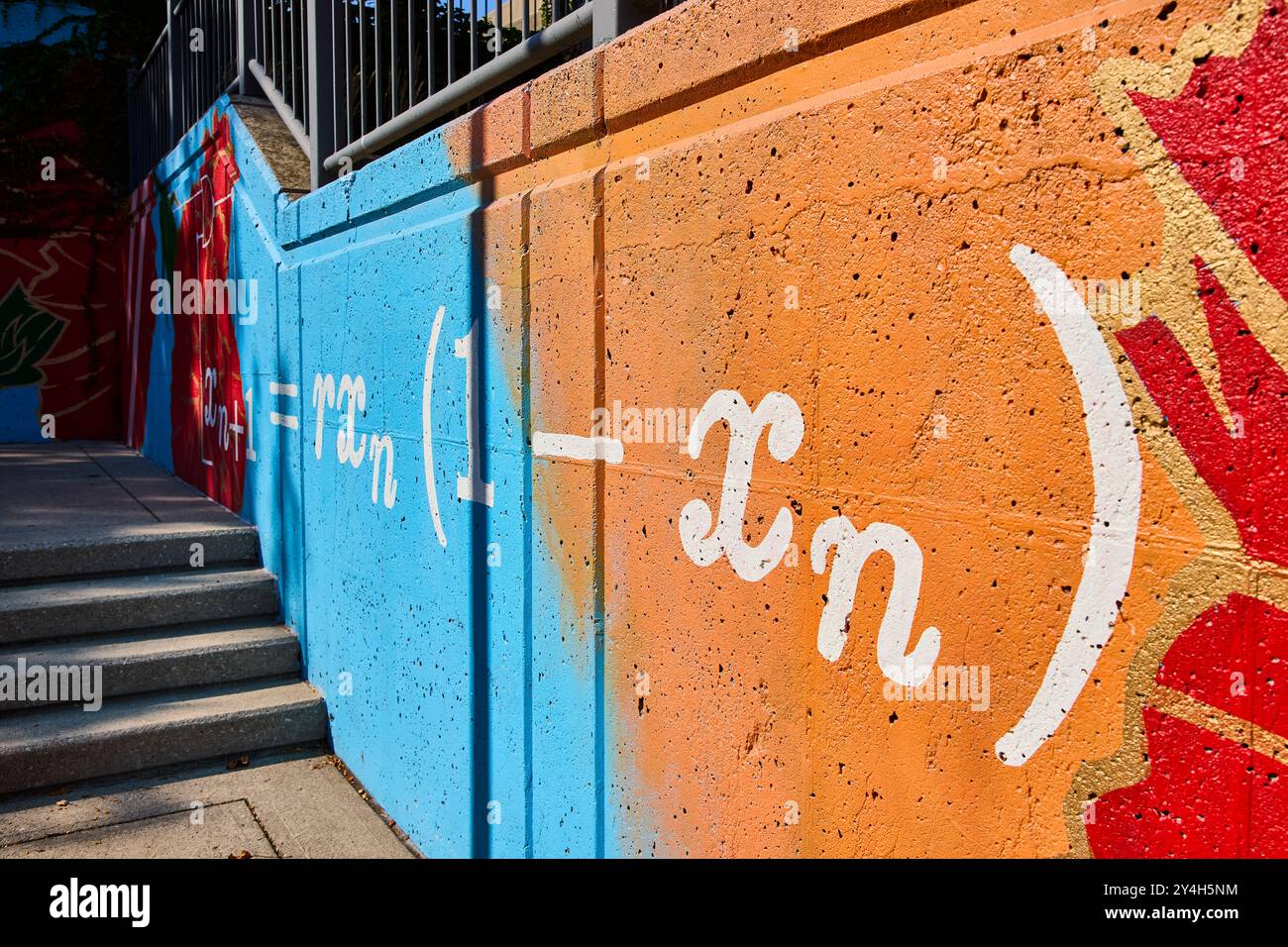 Mathematical Urban Mural on Colorful Wall in Toledo Eye Level View ...