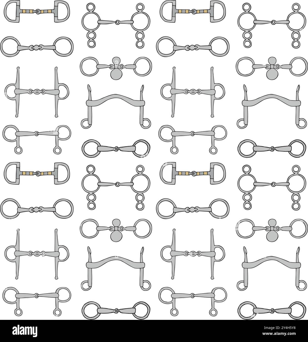 Horse bits Stock Vector Images - Alamy