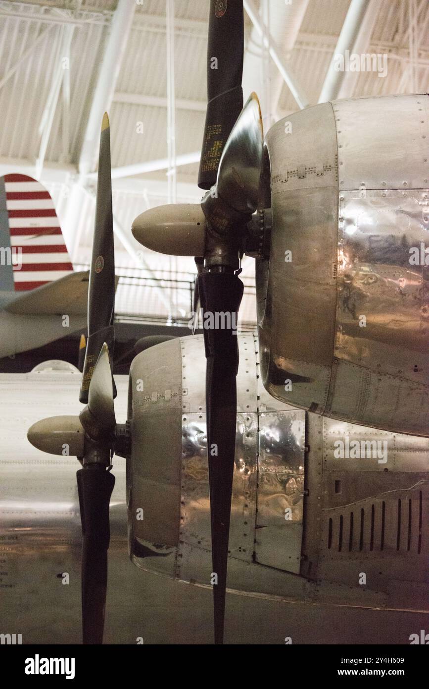 Detail of the Enola Gay, the B-29 bomber that dropped the atomic bomb ...