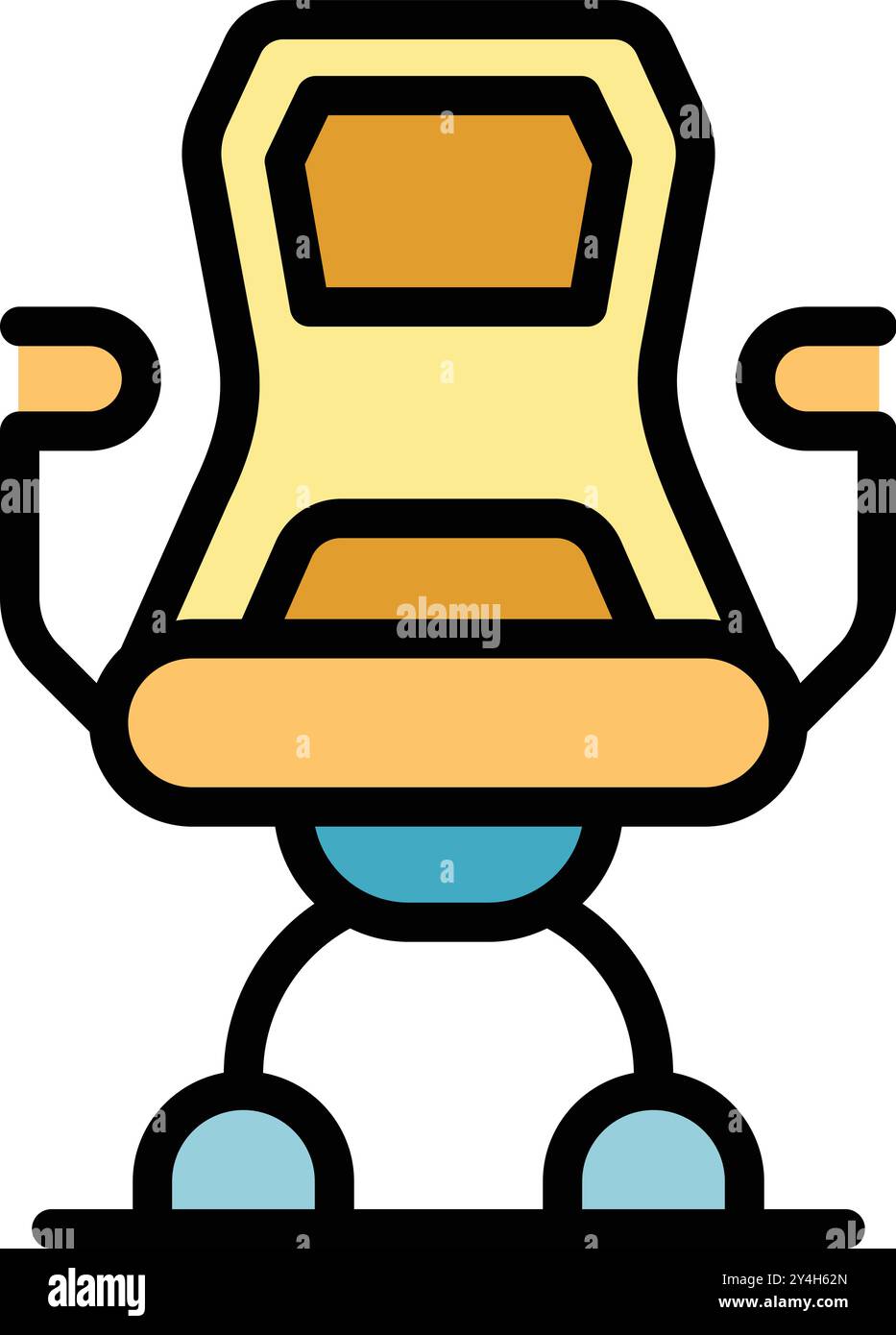 Futuristic cyborg chair standing on two legs icon, outline style Stock ...