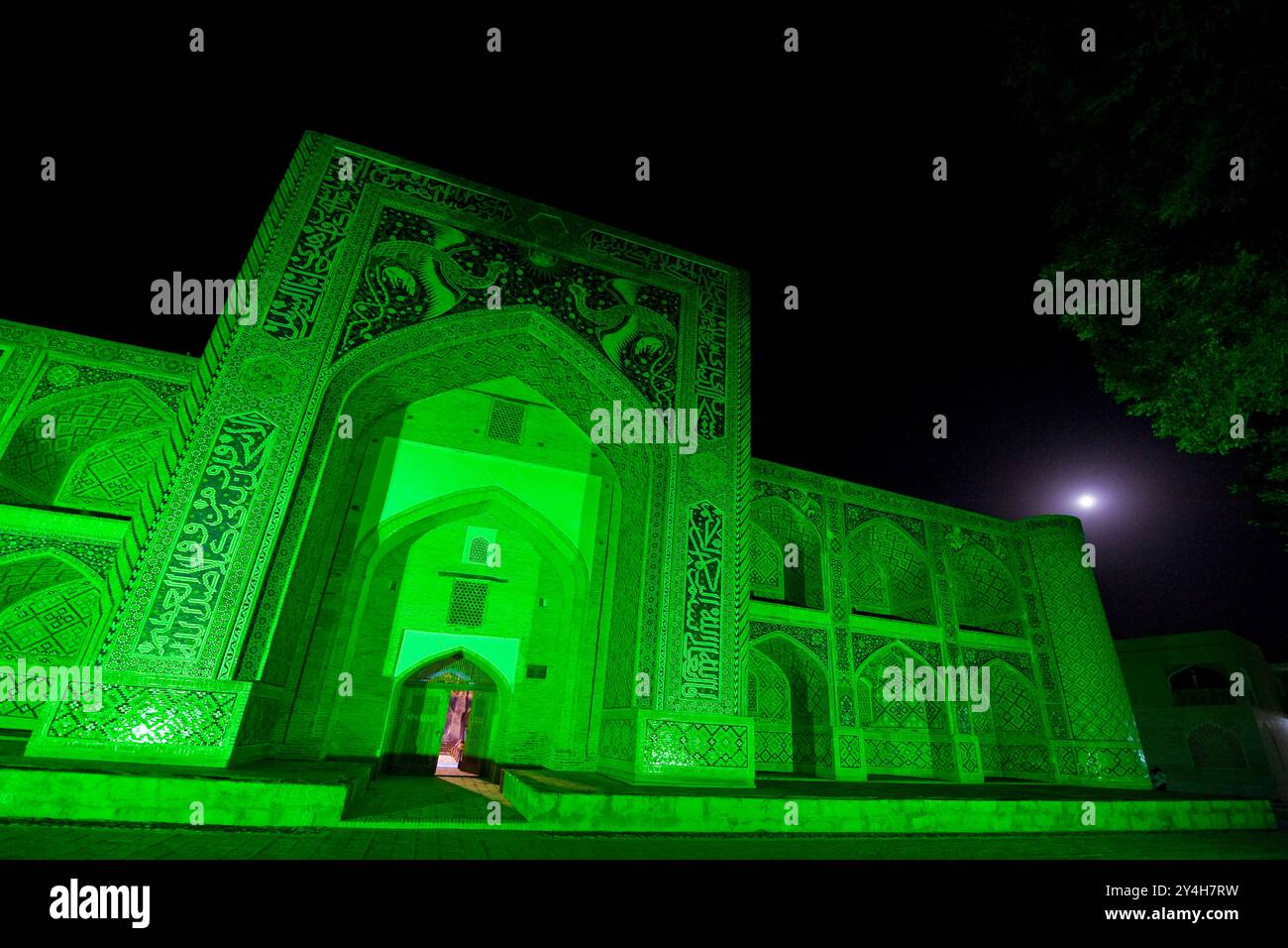Uzbekistan, Bukhara, Nodir Devon Begi madrasah Stock Photo - Alamy