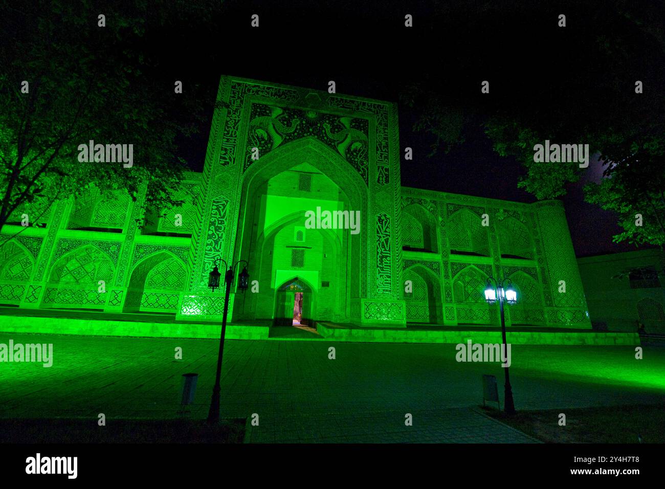 Uzbekistan, Bukhara, Nodir Devon Begi madrasah Stock Photo - Alamy