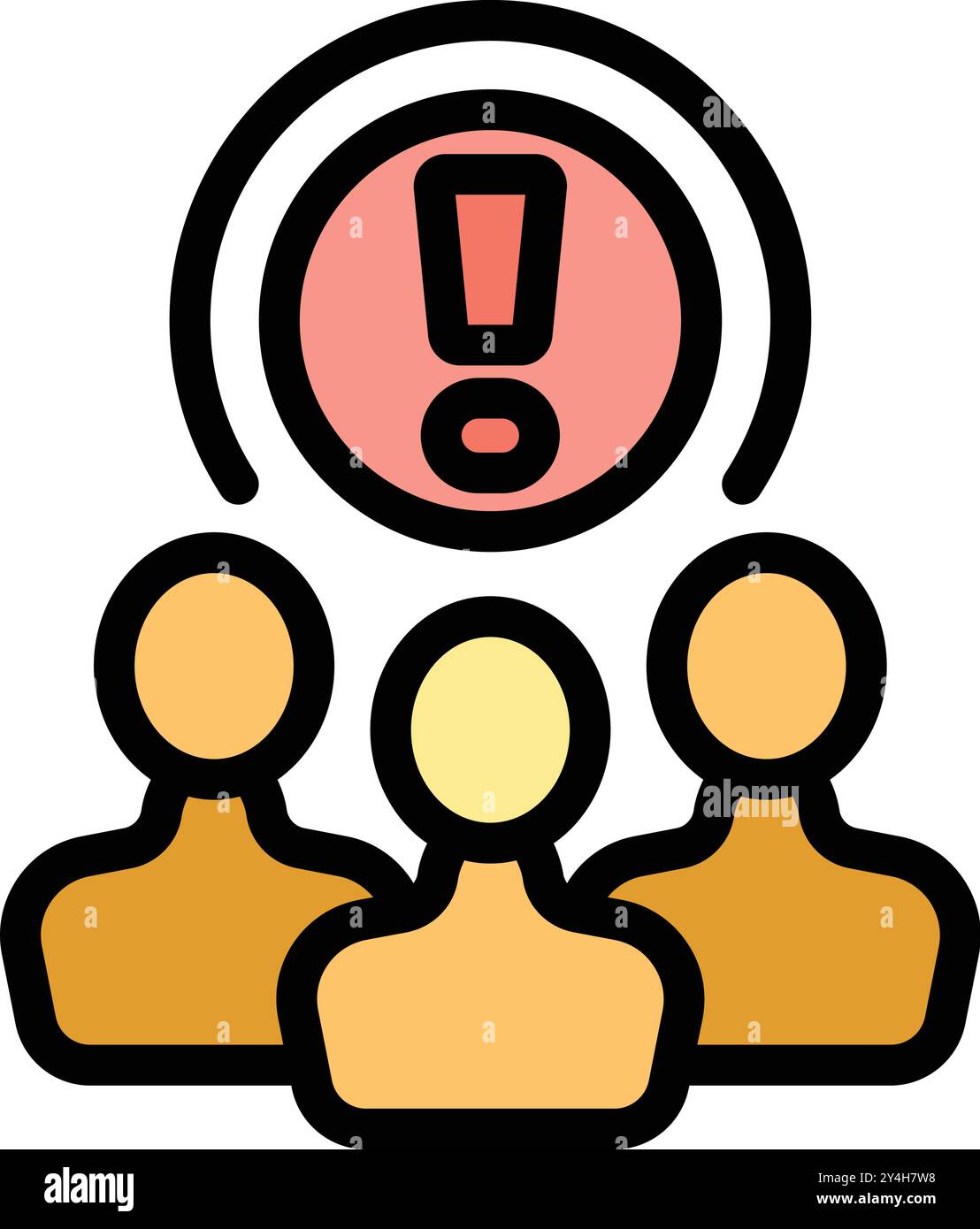 Group of people are thinking about the solution to a problem under an ...