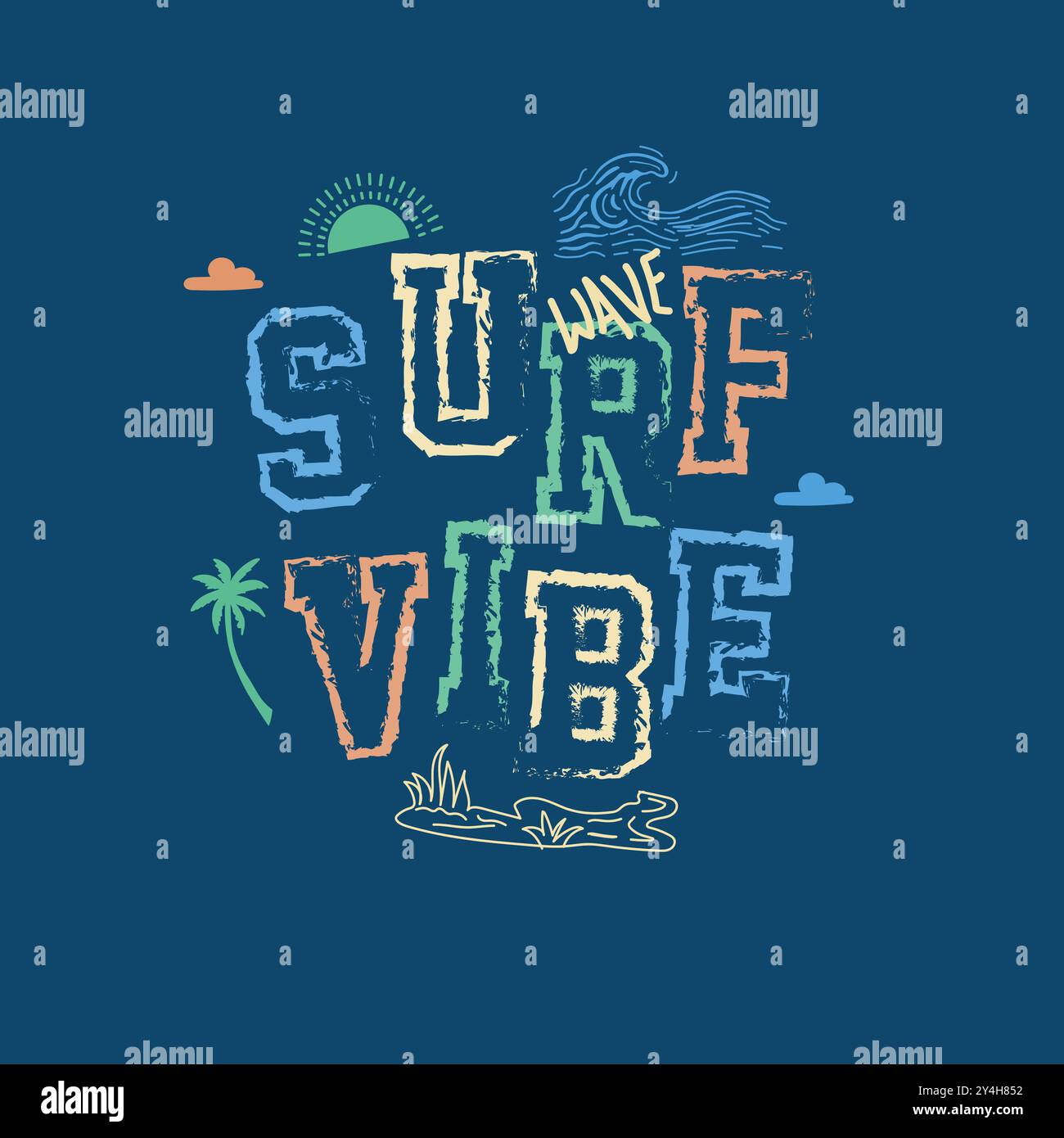 Surf vibe beach Stock Vector Images - Alamy