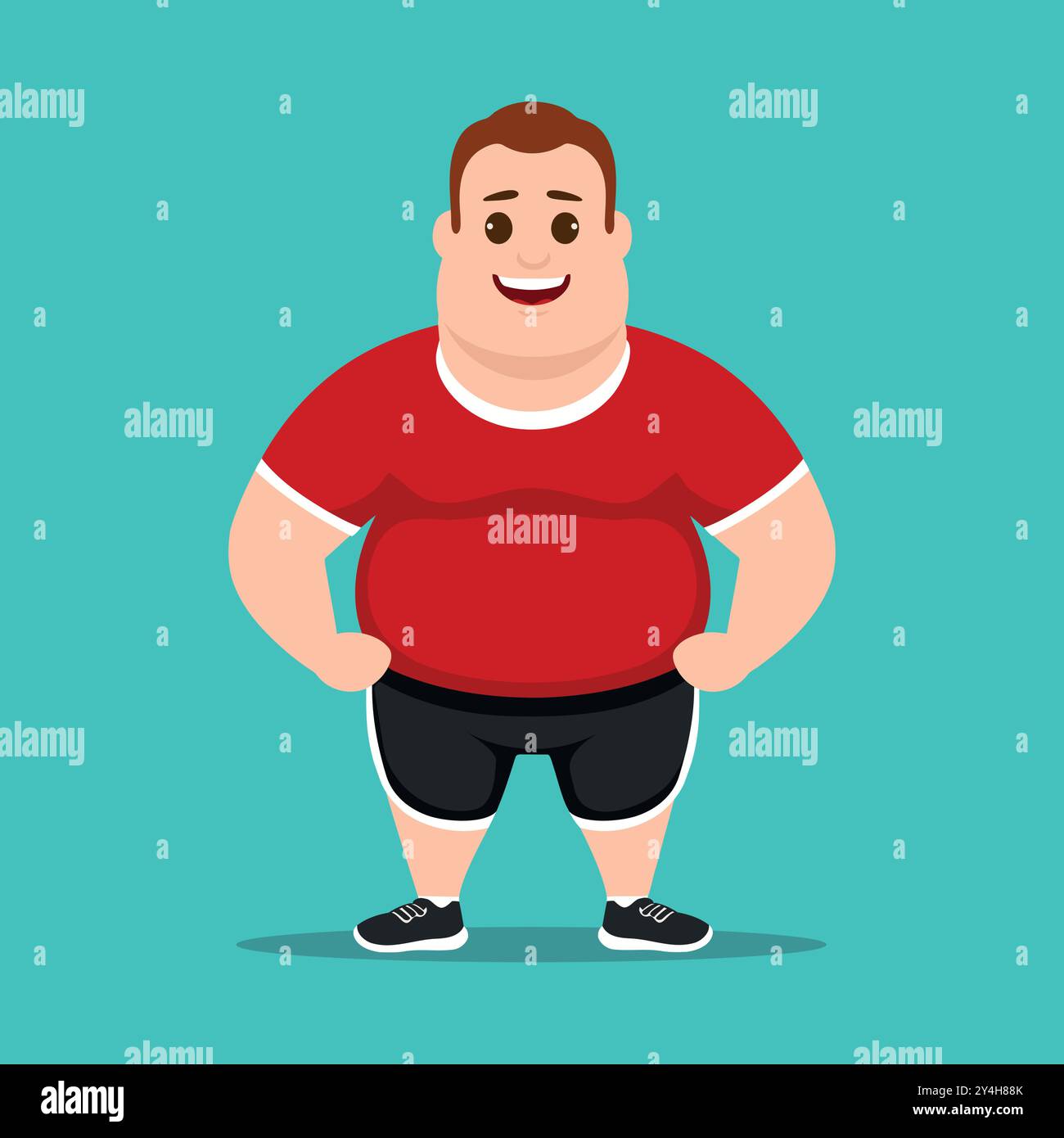 Overweight cartoon character hi-res stock photography and images - Alamy