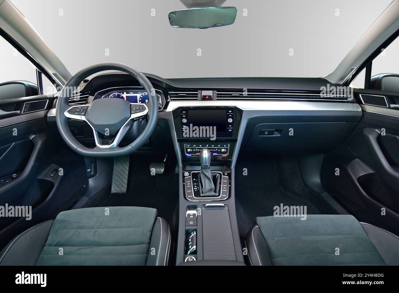 Interior of a passenger car with a dashboard Stock Photo - Alamy