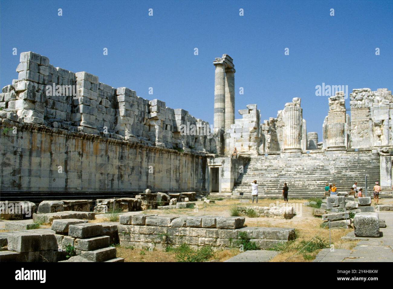 Turkey, Pergamum, the fine remains of Trajan's Temple Stock Photo - Alamy