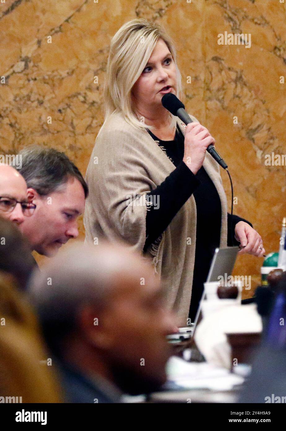 FILE -Rep. Stacey Hobgood Wilkes, R-Picayune, asks a question from the ...