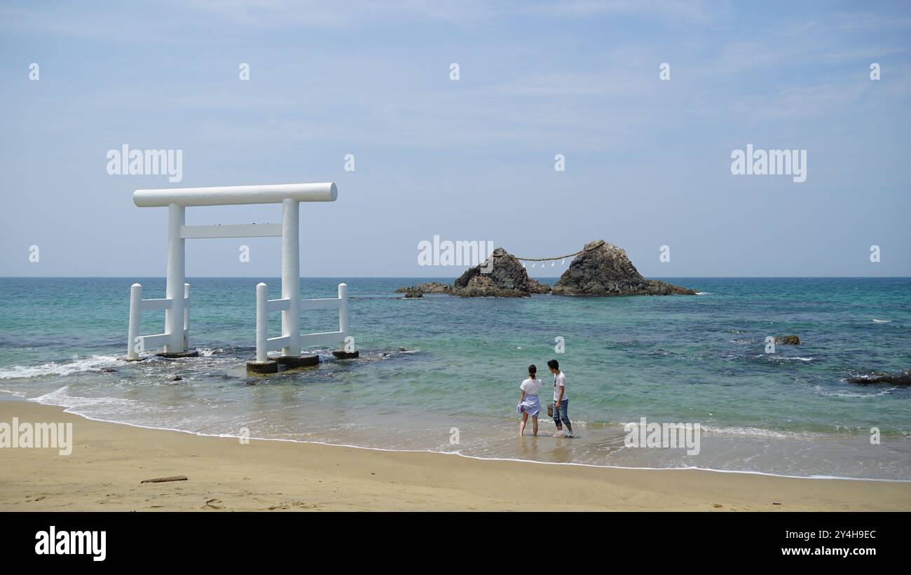 Itoshima Beach of Fukuoka famous for its white Shinto torii gate in ...