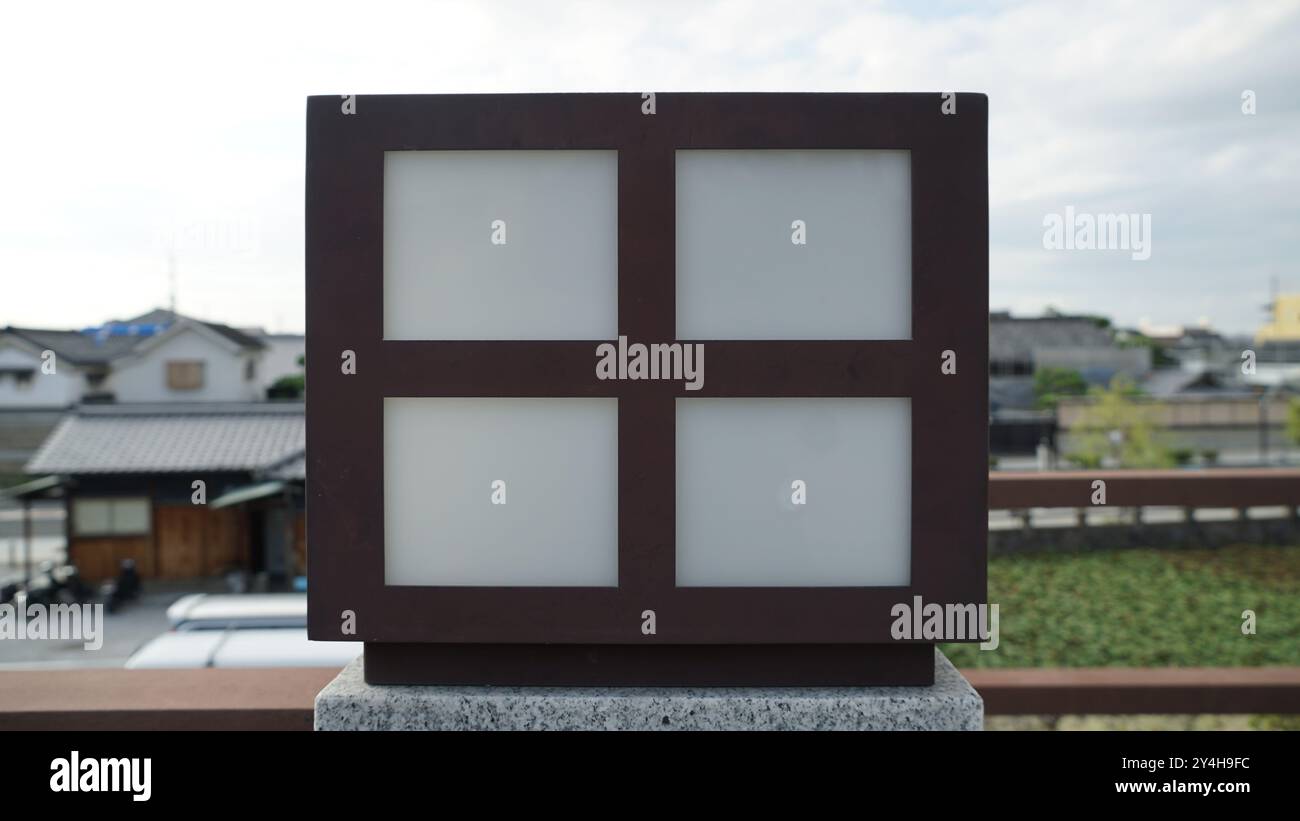Square of squares in a light frame with Japanese background Stock Photo ...
