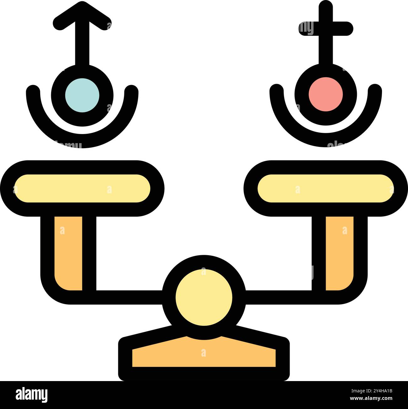 This icon represents gender equality with male and female symbols ...