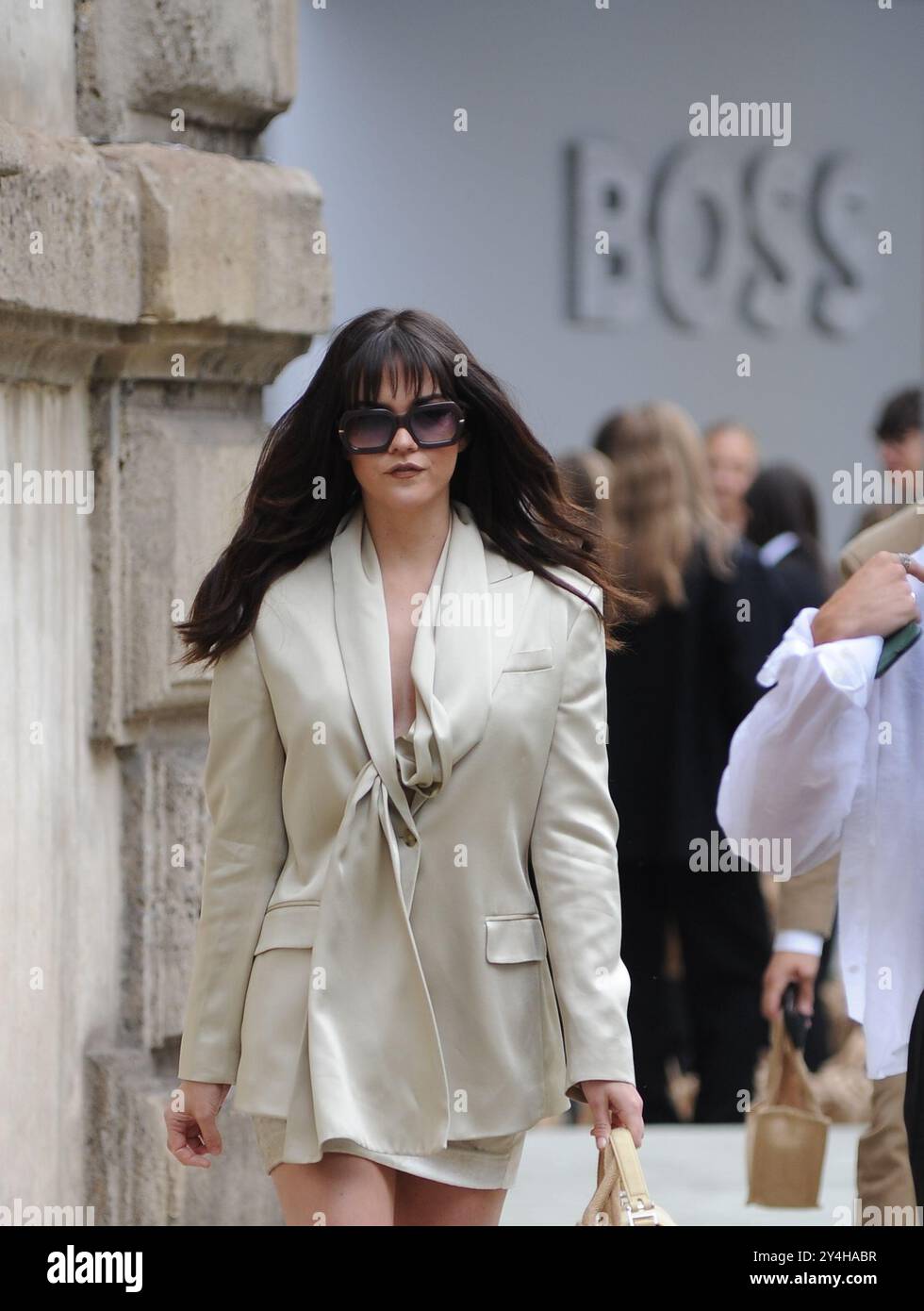 Milan, 18-09-2024 Maia Mitchell Australian actress, arrives together ...