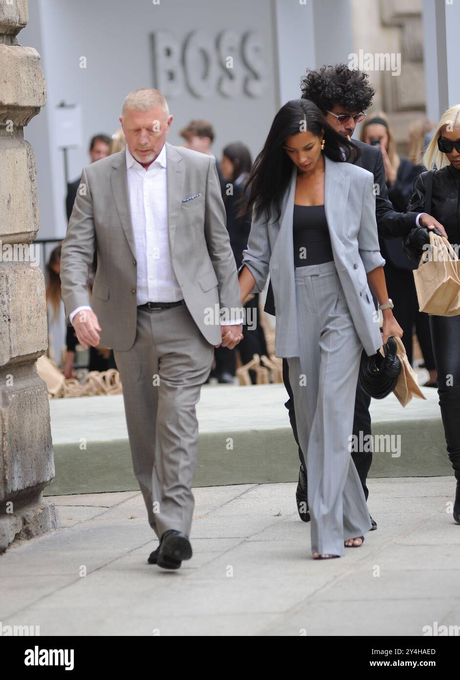 Milan, 18-09-2024 Boris Becker and his girlfriend Lilian De Carvalho ...