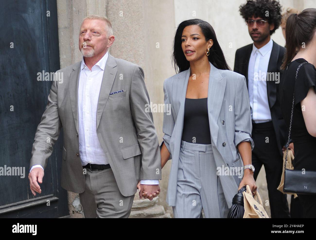 Milan, 18-09-2024 Boris Becker and his girlfriend Lilian De Carvalho ...