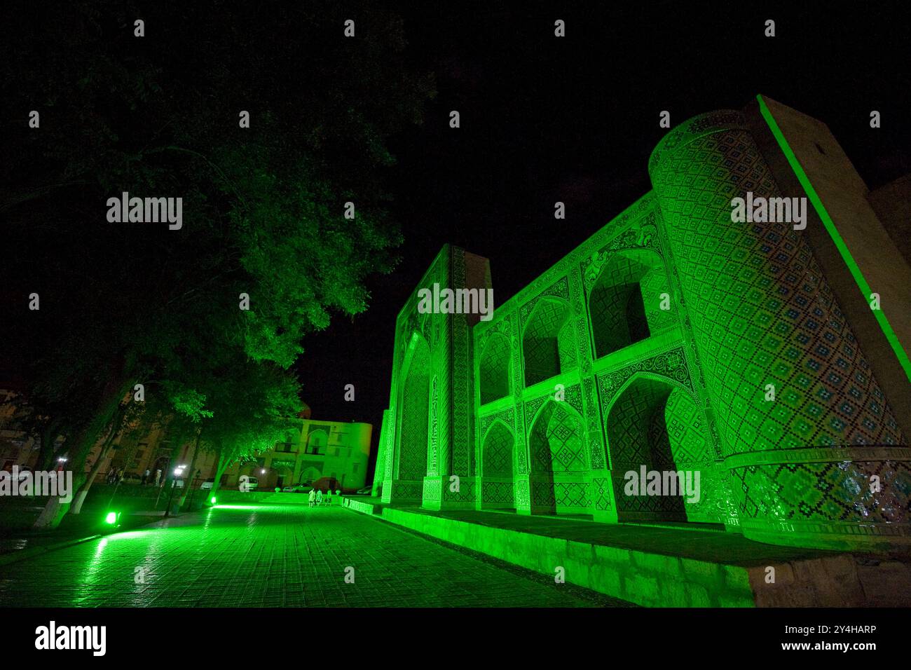 Uzbekistan, Bukhara, Nodir Devon Begi madrasah Stock Photo - Alamy