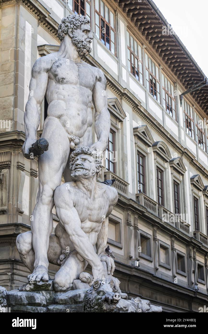 Statue of Hercules and Cacus, sculpture, art, Renaissance, tourist ...