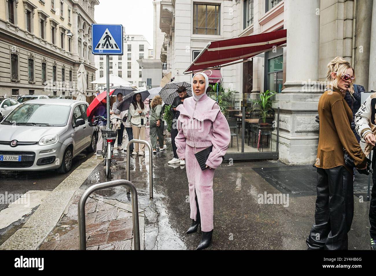 Milan fashion week 2024. Entrance to the Del Core fashion show ...