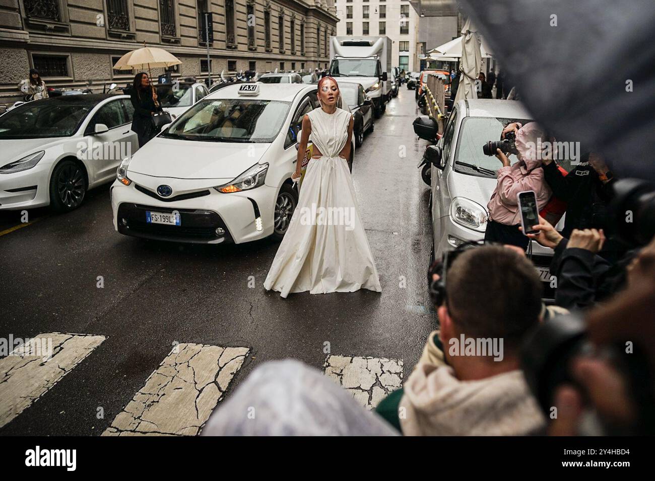 Milan fashion week 2024. Entrance to the Del Core fashion show ...