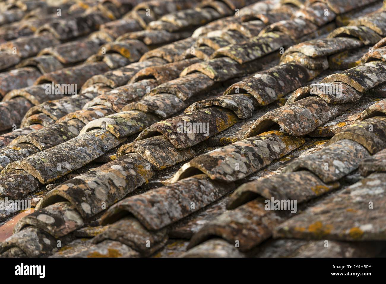 Old roof tiles, roof, old, moss, texture, background, graphic, building ...