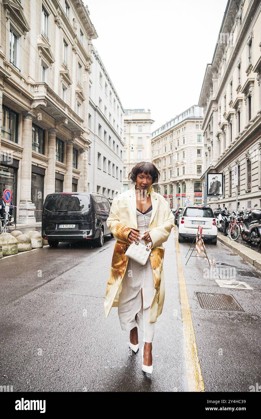 Milan fashion week 2024. Entrance to the Del Core fashion show ...